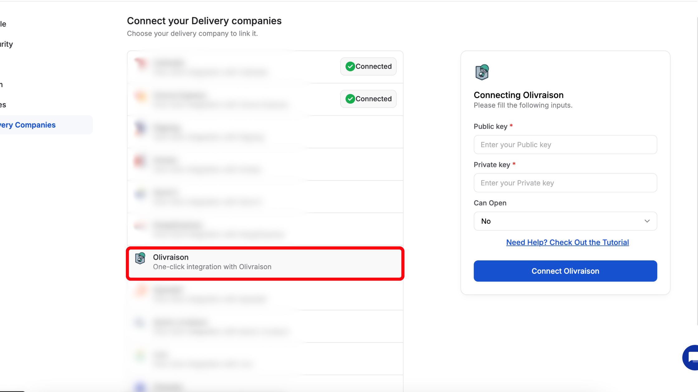 How to Connect Olivraison to CODSPOT - CODSPOT Help Center