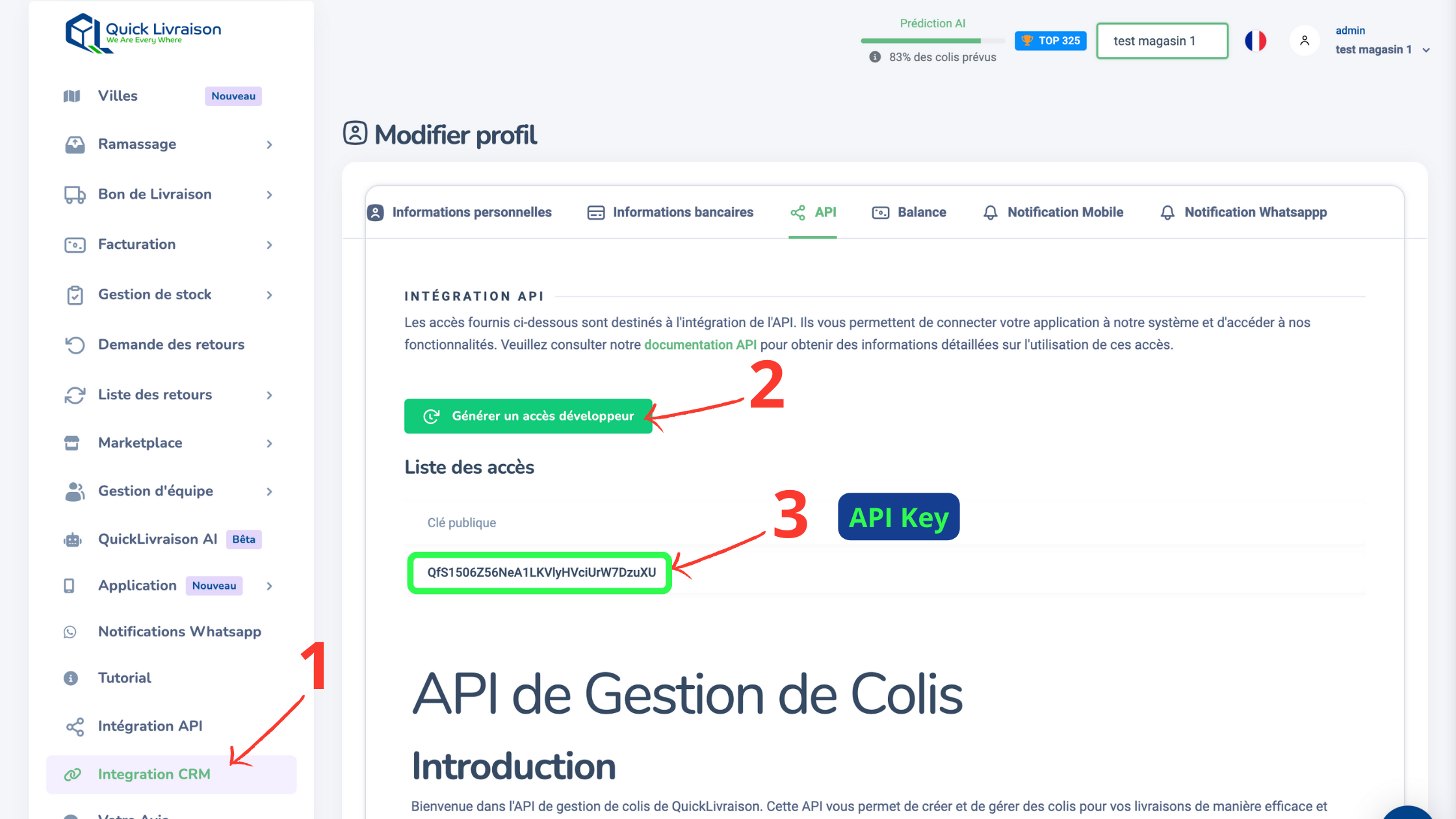 How to Connect QuickLivraison to CODSPOT - CODSPOT Help Center